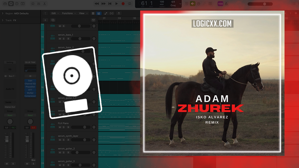 Adam - Zhurek (Isko Alvarez Remix) Logic Pro Remake (Slap House) – logicxx