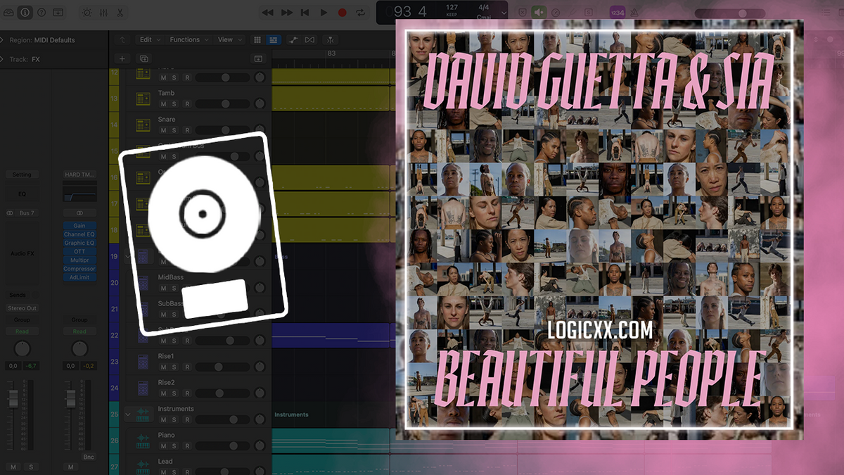 David Guetta & Sia - Beautiful People Logic Pro Remake (Dance) – logicxx
