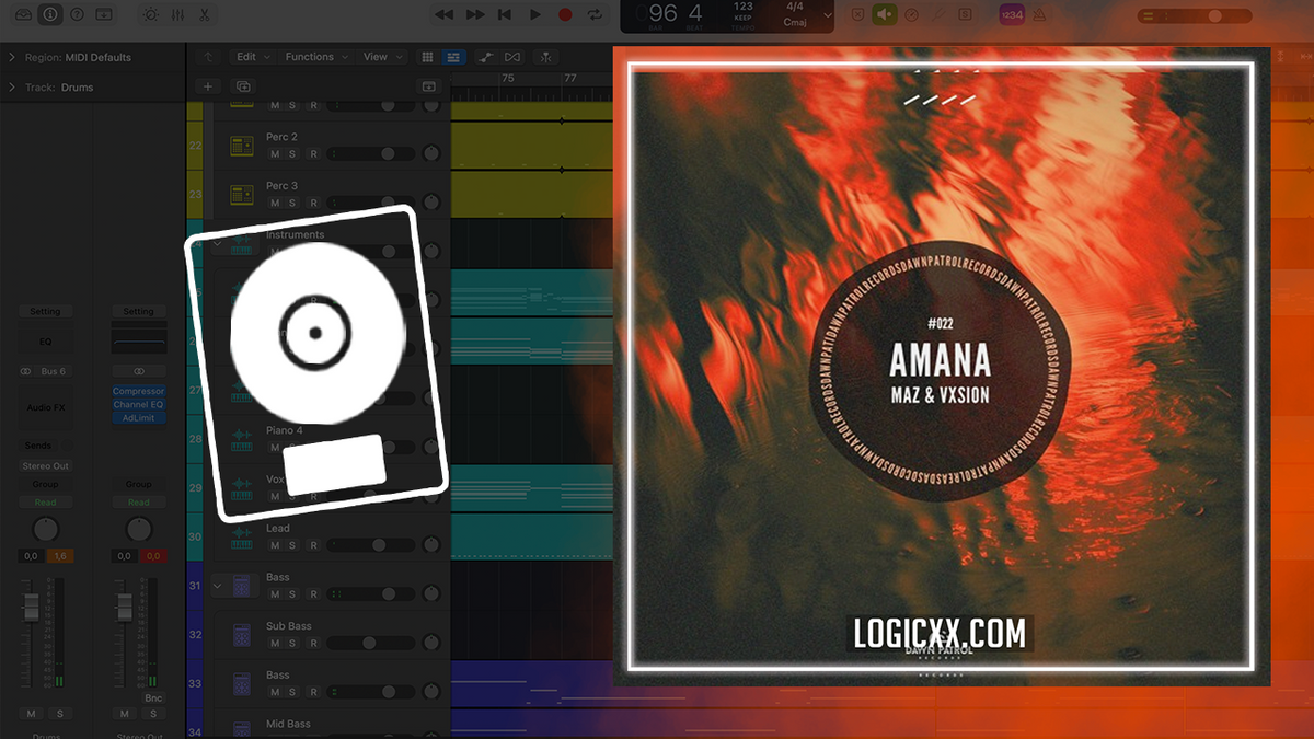Maz, Vxsion - Amana Logic Pro Remake (Afro House) – logicxx