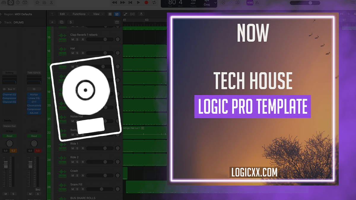 Now - Tech House Logic Pro Template – logicxx