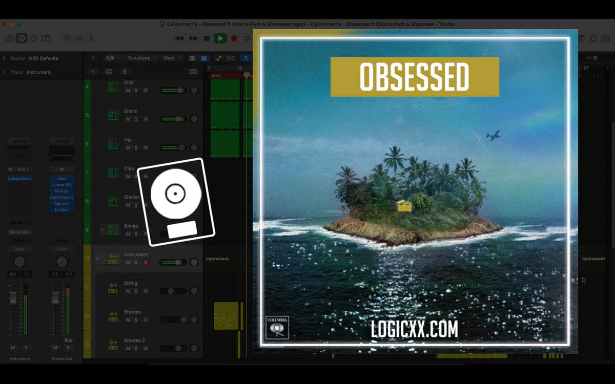 Calvin Harris - Obsessed ft Charlie Puth & Shenseea Logic Pro Remake ( – logicxx