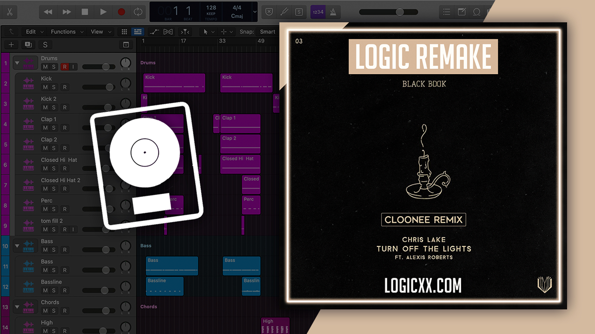 Chris Lake - Turn Off The Lights (Cloonee Remix) Logic Pro Remake (Tec – logicxx