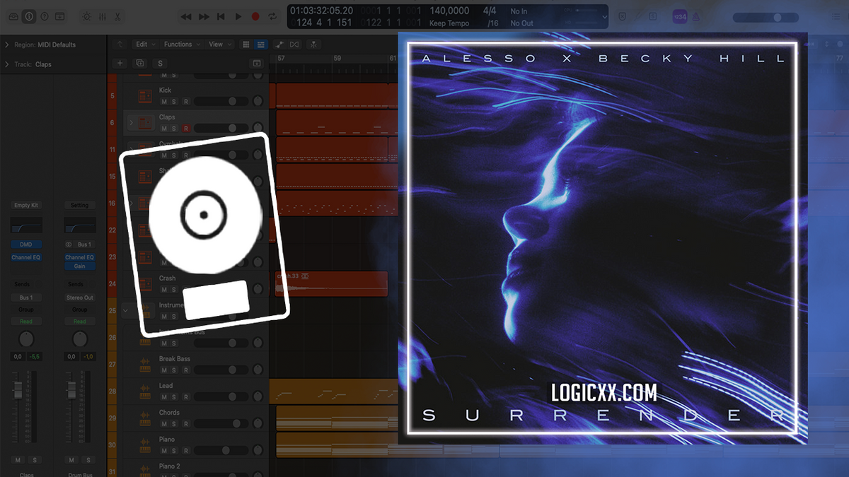 Alesso, Becky Hill - Surrender Logic Pro Remake (Dance Pop) – logicxx