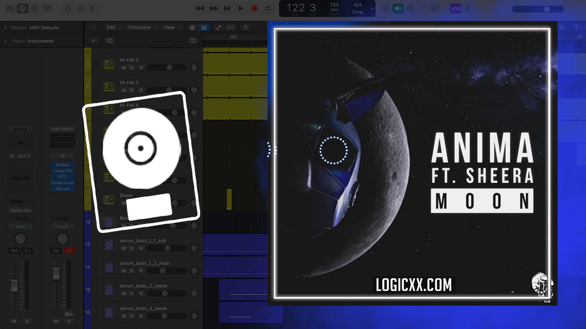 Anima Ft. Sheera - Moon Logic Pro Remake (Melodic Techno) – logicxx
