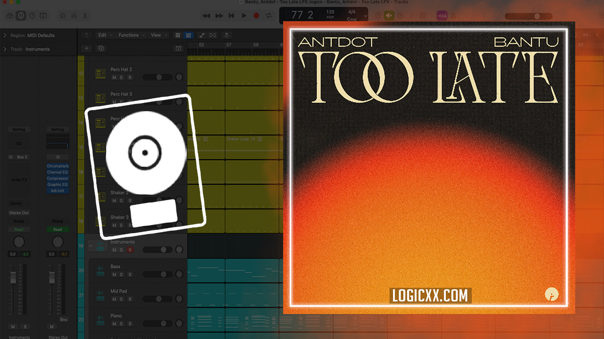 Bantu, Antdot - Too Late Logic Pro Remake (Afro House) – logicxx