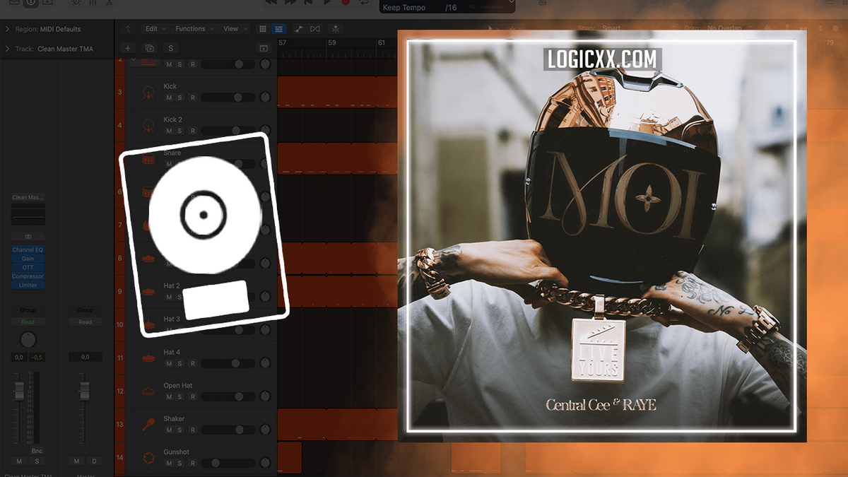 Central Cee, RAYE - Moi Logic Pro Remake (Hip-Hop) – logicxx