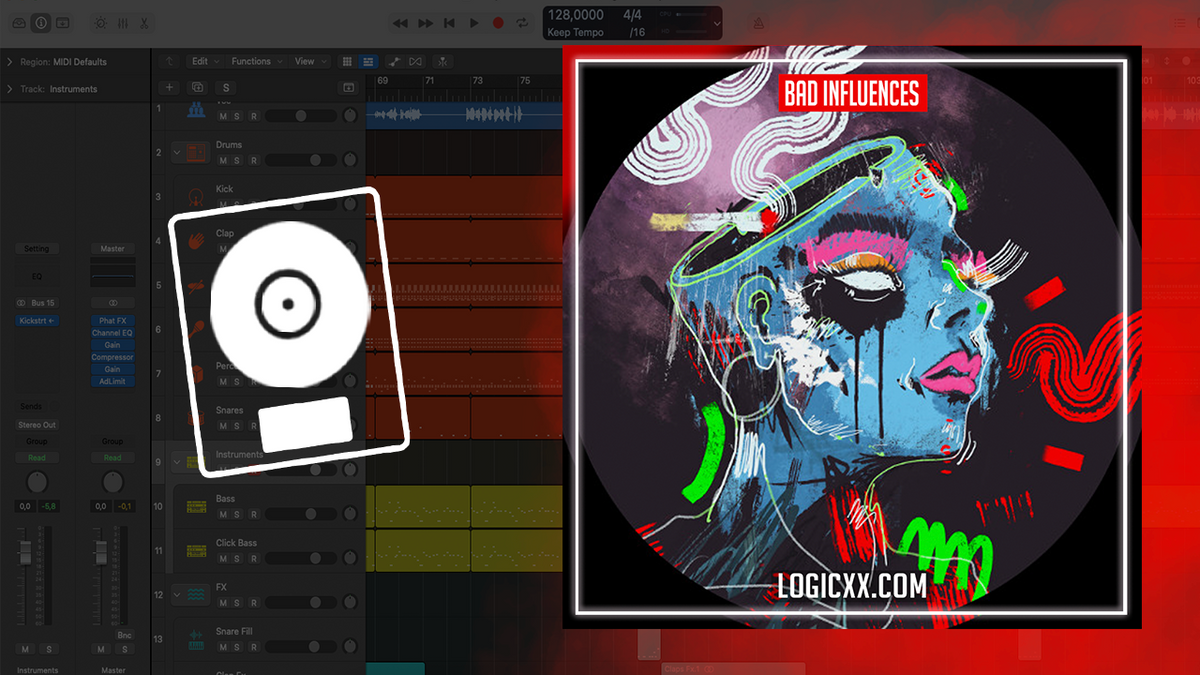 Discip - Bad Influences Logic Pro Remake (Tech House) – logicxx