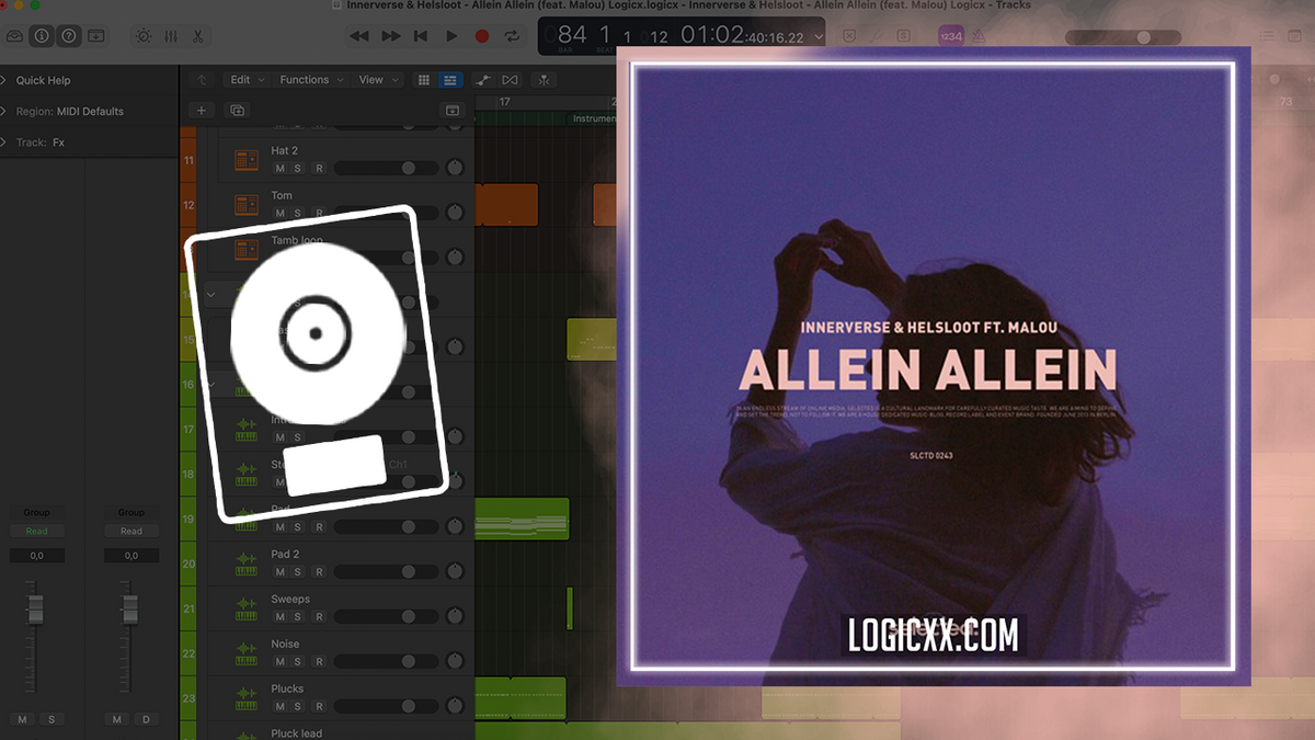 Innerverse & Helsloot - Allein Allein (ft. Malou) Logic Pro Remake (Ho ...