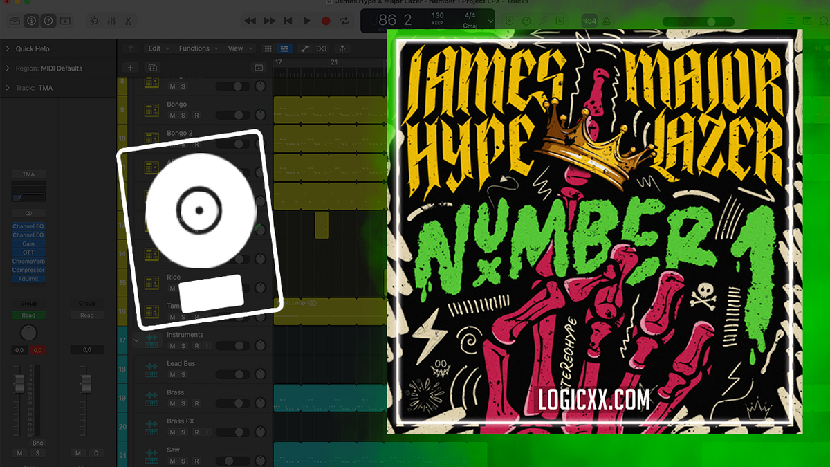 James Hype X Major Lazer - Number 1 Logic Pro Remake (Tech House) – logicxx