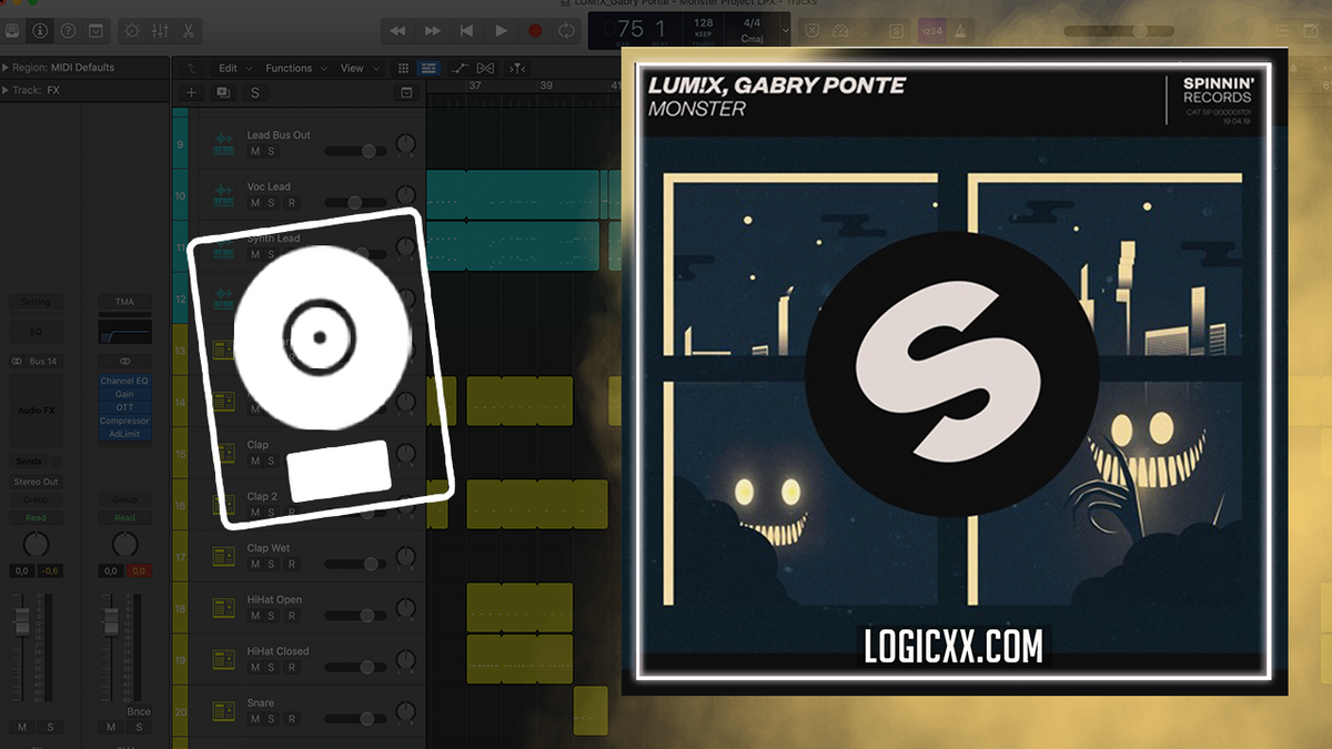 LUM!X, Gabry Ponte - Monster Logic Pro Remake (Bass House) – logicxx