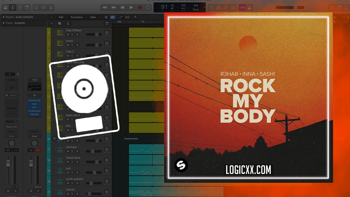 R3HAB, INNA, Sash! - Rock My Body Logic Pro Remake (Dance) – logicxx