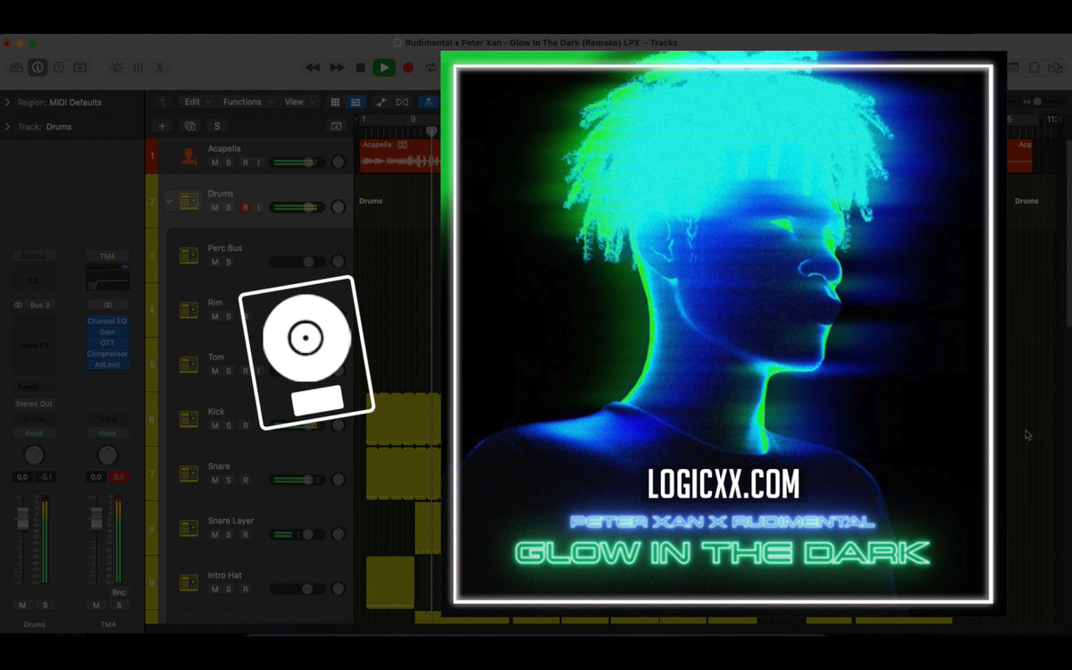 Rudimental x Peter Xan - Glow In The Dark Logic Pro Remake (Hip-Hop ...
