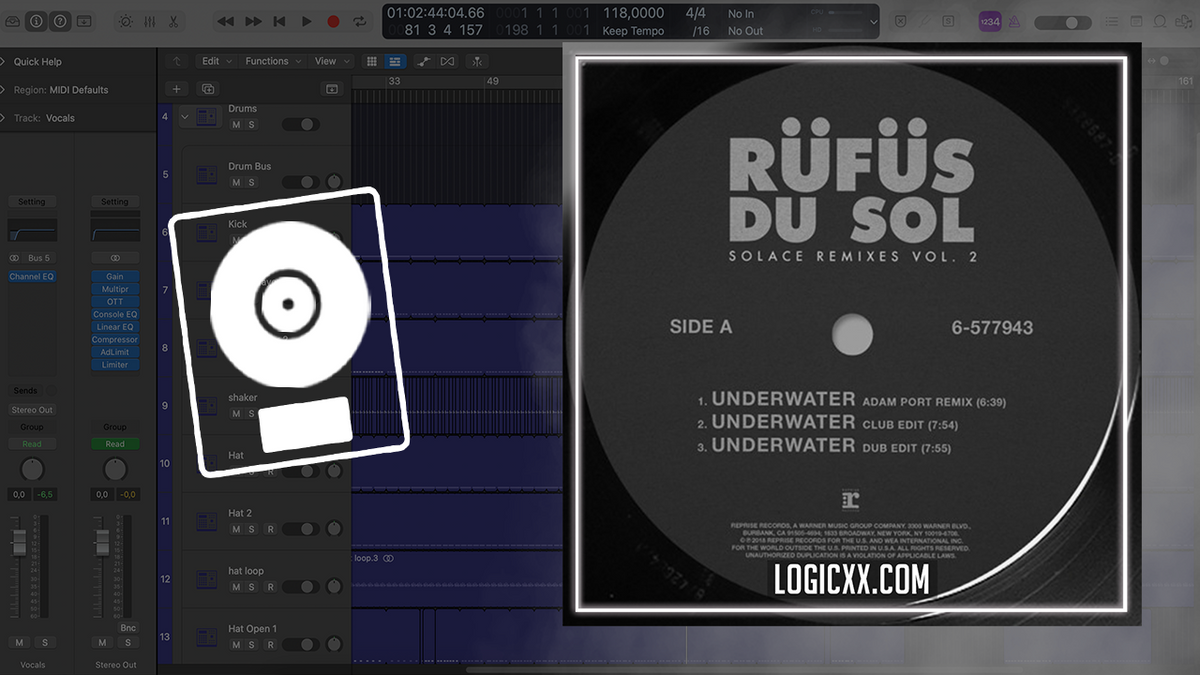 Rüfüs Du Sol - Underwater (Adam Port Remix) Logic Pro Remake (Techno ...