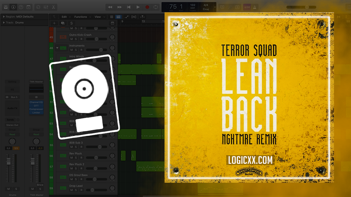 Terror Squad - Lean Back (NGHTMRE Remix) Logic Pro Remake (Dance) – logicxx