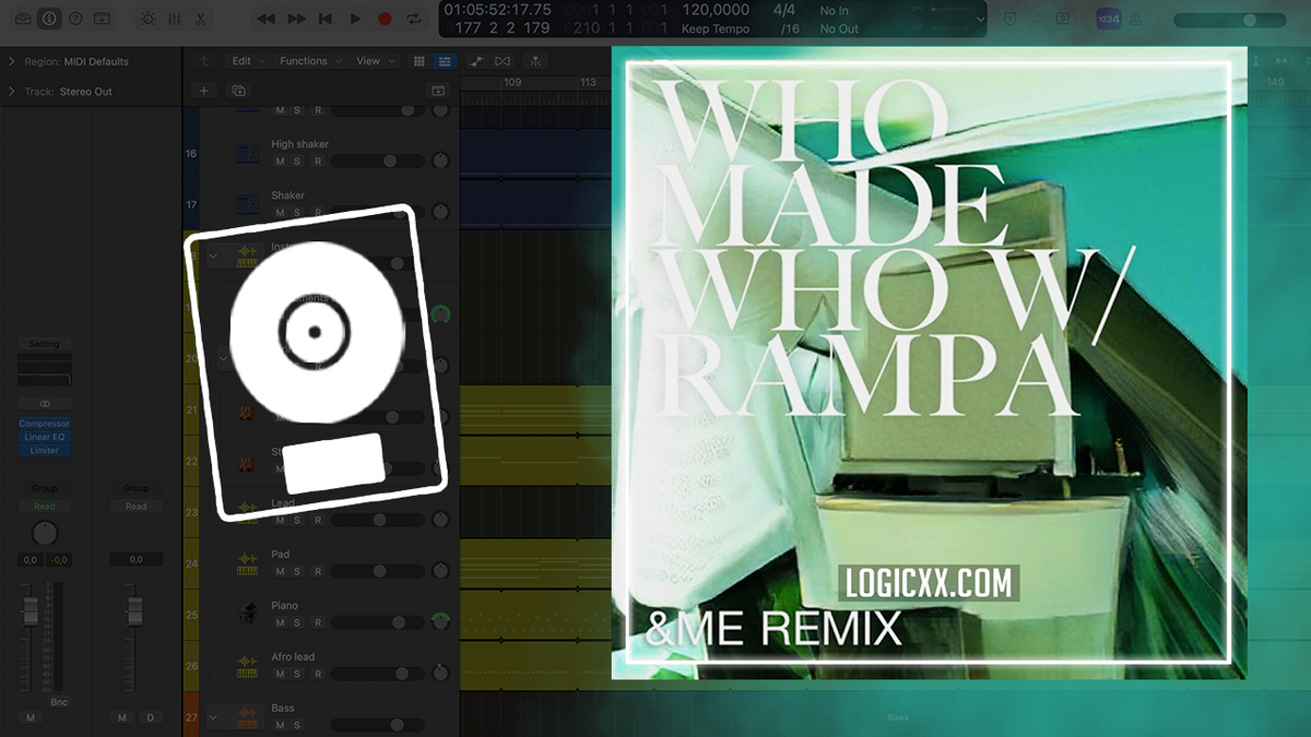 WhoMadeWho & Rampa - UUUU (&ME Remix) Logic Pro Remake (Melodic House ...