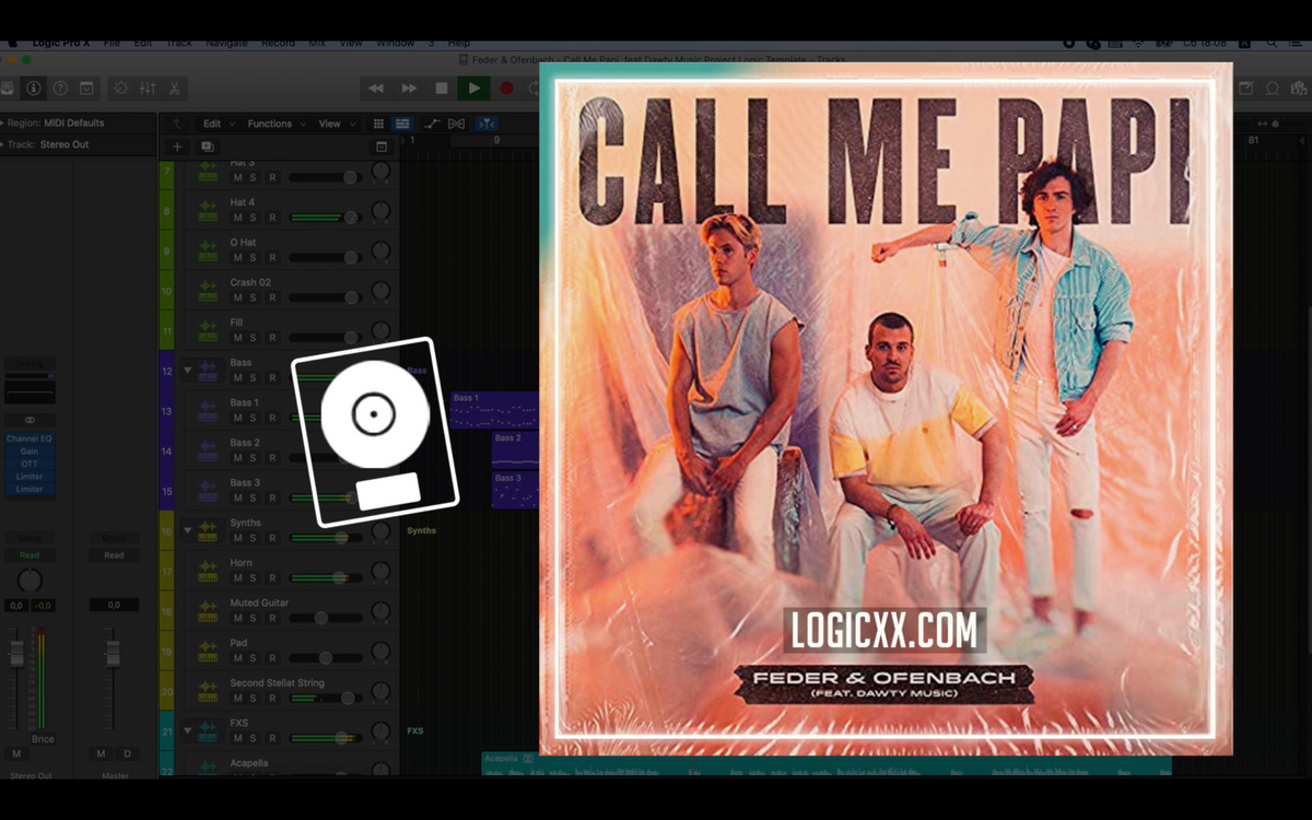 Feder & Ofenbach - Call Me Papi, feat Dawty Music Logic Pro Remake (Da ...