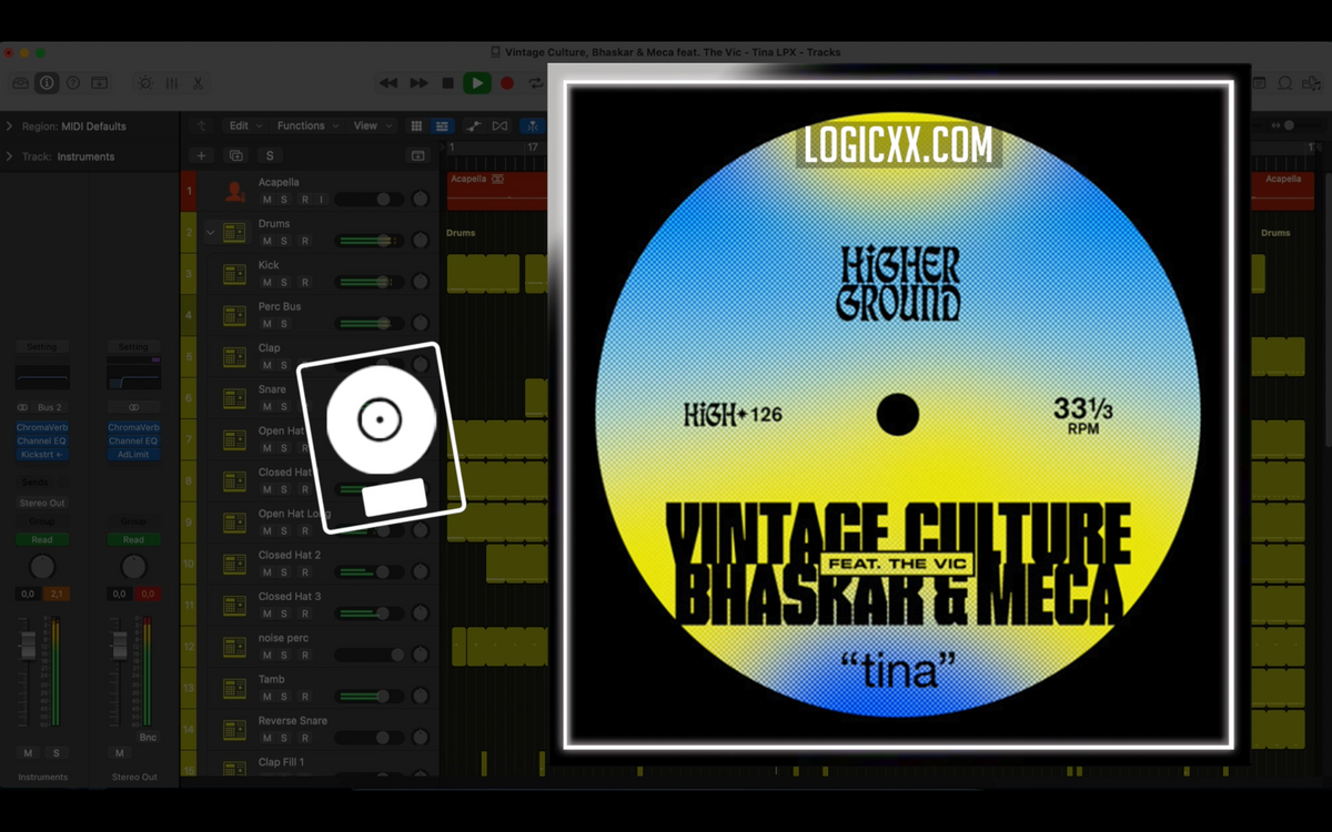 Vintage Culture, Bhaskar & Meca - Tina Logic Pro Remake (House) – logicxx