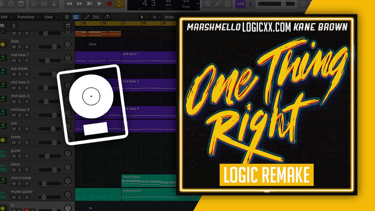 Marshmello & Kane Brown - One thing right Logic Pro Template (Dance ...
