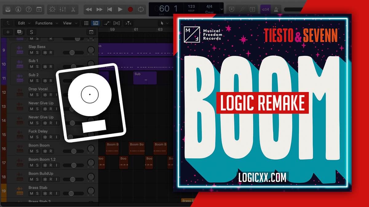 Tiësto & Sevenn - BOOM Logic Pro Remake (Dance) – logicxx