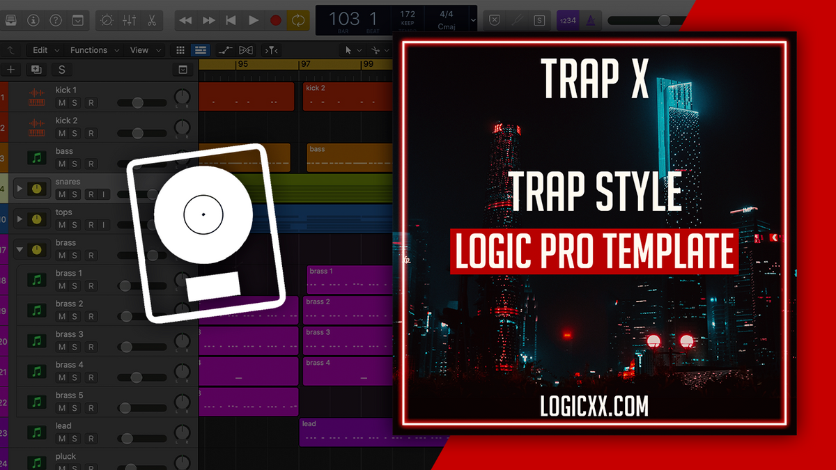 Trap X - Trap Style Logic Pro Template – logicxx