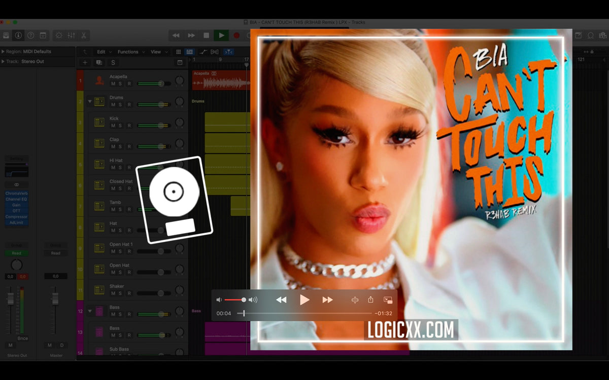 BIA - Can't Touch This (R3HAB Remix) Logic Pro Remake (Dance) – logicxx